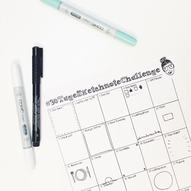 Die #30TageSketchnoteChallenge (inkl. Gewinnspiel) - Frau Hölle Studio