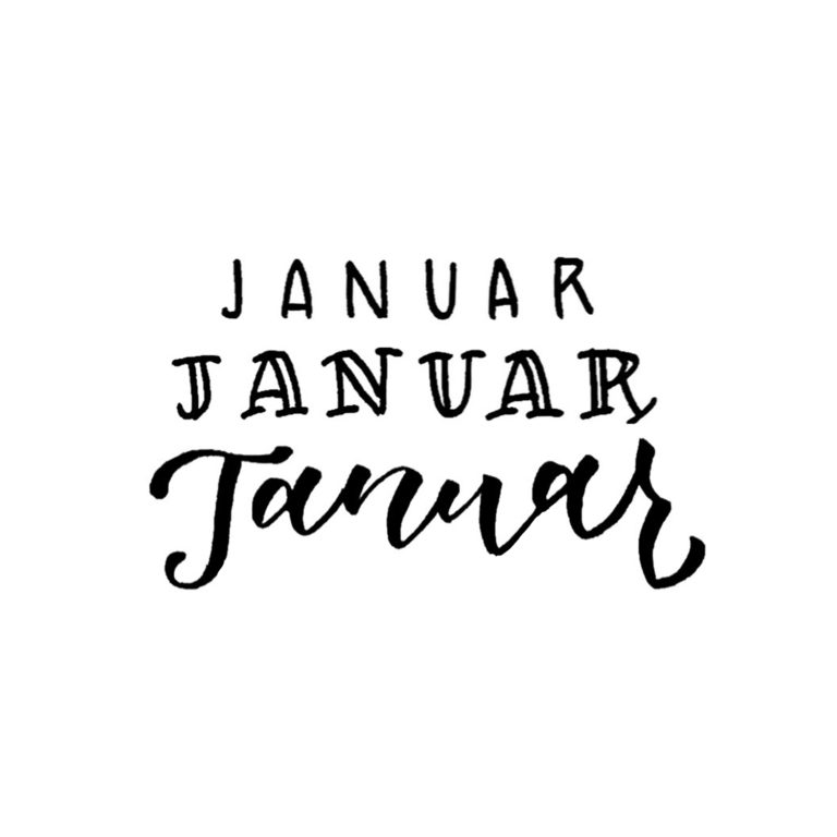 Kalender Lettering Vorlagen - Frau Hölle Studio