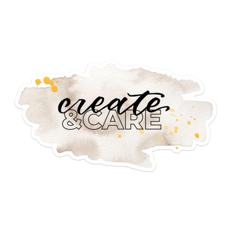 Sticker “create&CARE” - Frau Hölle Studio