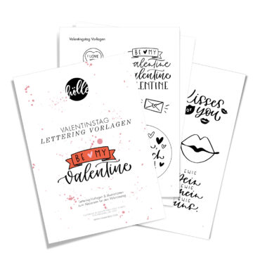 Valentinstag Lettering Vorlagen - Frau Hölle Studio