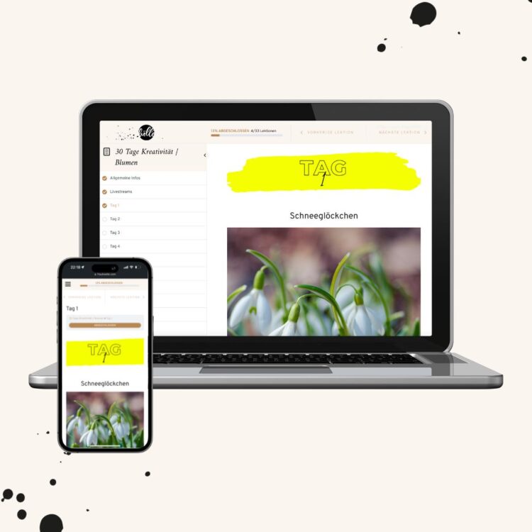 30 Tage Kreativität Onlineprogramm / Blumen - Frau Hölle Studio